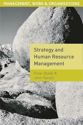 Strategy and Human Resource Management : Management, Work and ...