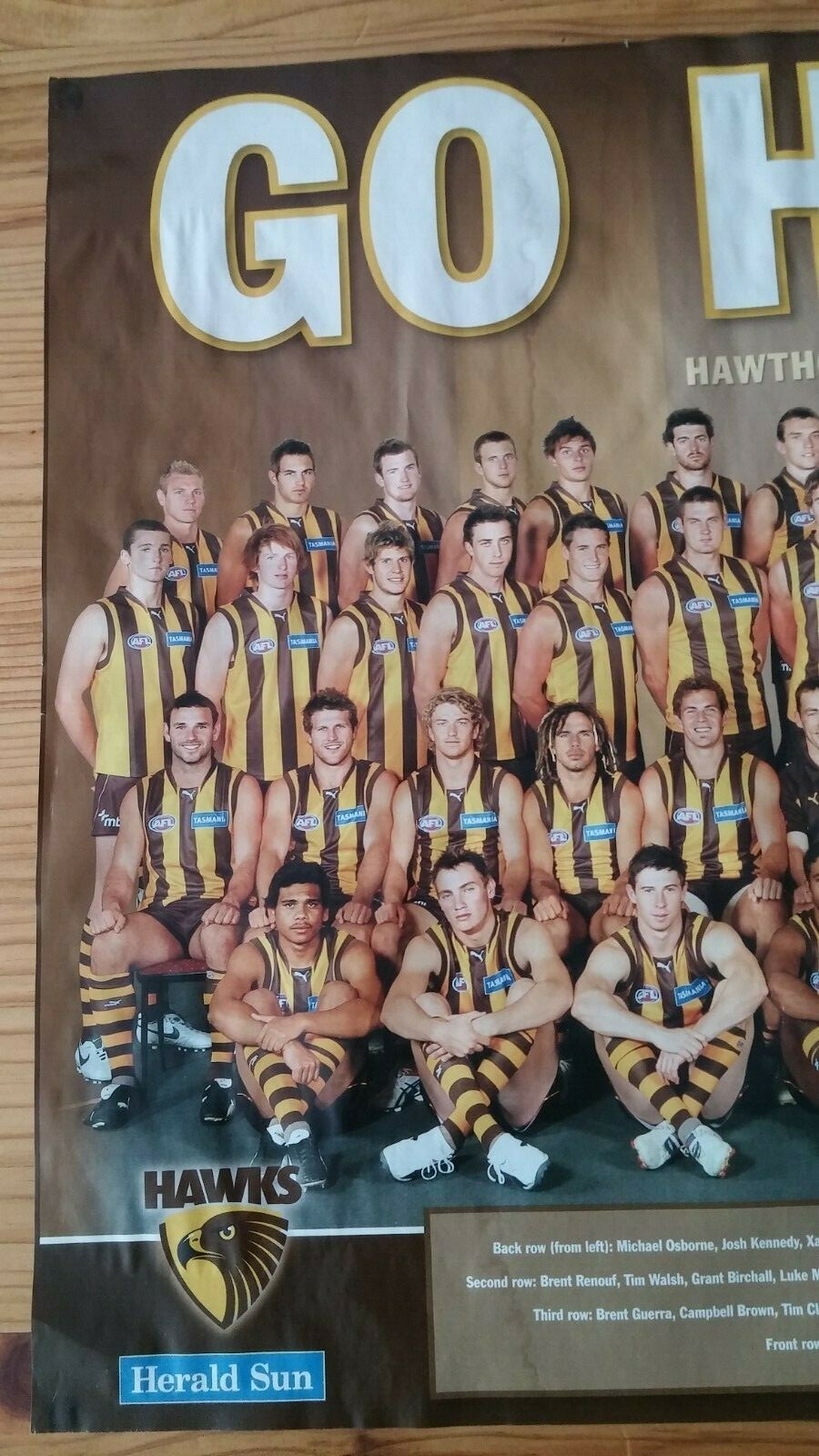 2008 Hawthorn Football Club Go Hawks Herald Sun Lance Buddy Franklin ...