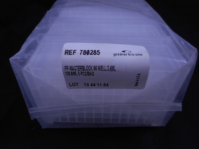 Greiner Bio-one MASTERBLOCK 96-well Deep Well Microplates Model 780285 ...