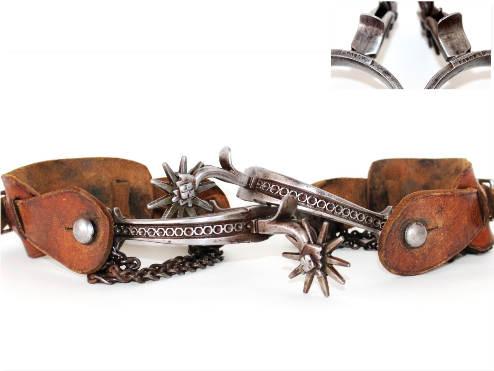 Antique 1880s, August Buermann Spurs, Hand-Forged Western Spurs | eBay