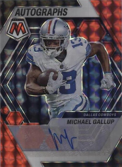 2023 Panini Mosaic - Autographs Mosaic Michael Gallup #AH-MG Red Prizm ...