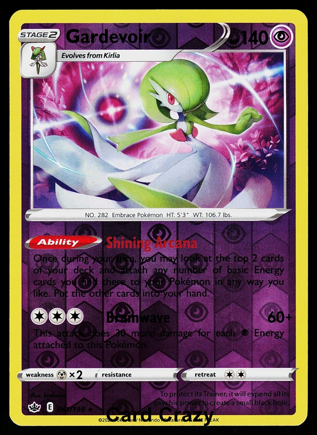 Gardevoir 61/198 - Rare Holo Card | Chilling Reign (swsh6-61)