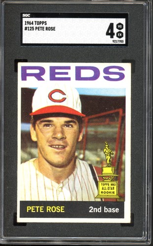 1964 Topps #125 Pete Rose All-Star Rookie SGC 4 Vintage Baseball Card ...