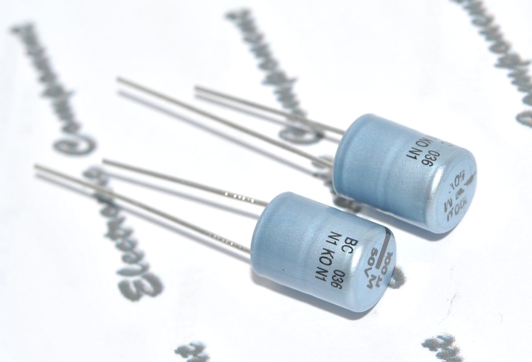 2pcs - Vishay BC 036 100uF (100µF) 50V Radial Semi-Professional ...