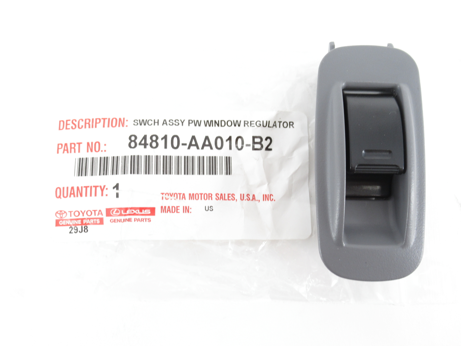2005-2012 Toyota Tacoma Rear Window Switch LH or RH | 84810AA010B2 ...