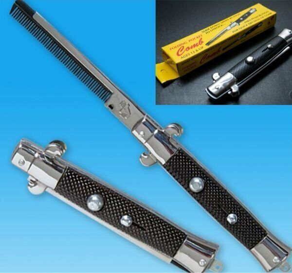 24 POCKET SWITCHBLADE COMB FAKE FOLDING NOVELTY KNIFE TOY SWITCH BLADE ...