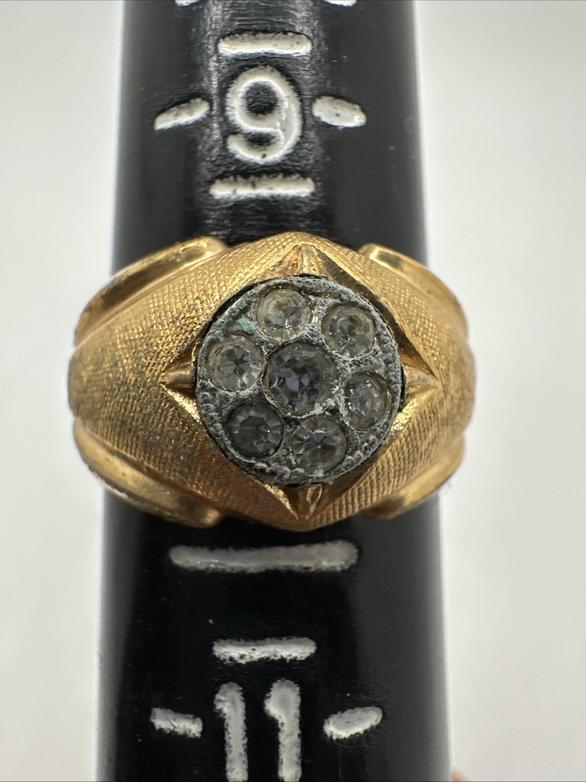 Vintage 10K Gold Filled Designer Signed Faux Diamond … - Gem