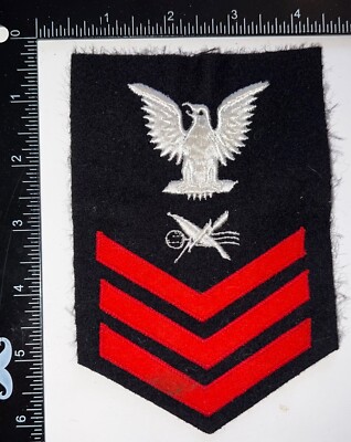 Post WWII USN US Navy Petty Officer 1st Class Rate Teleman Blue Patch ...