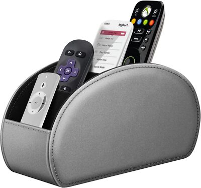Remote Control Holder Leather TV Remote Caddy Desktop Organizer 5 ...