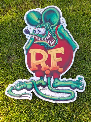 Official Rat Fink, Full Body, 2006 Big Daddy Ed Roth Metal Sign, No ...