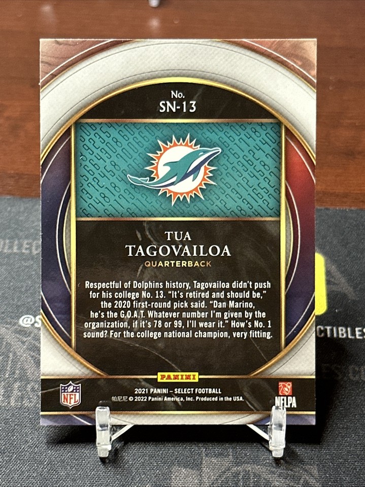 2021 PANINI SELECT TUA TAGOVAILOA NUMBERS INSERT #SN-13 DOLPHINS | eBay