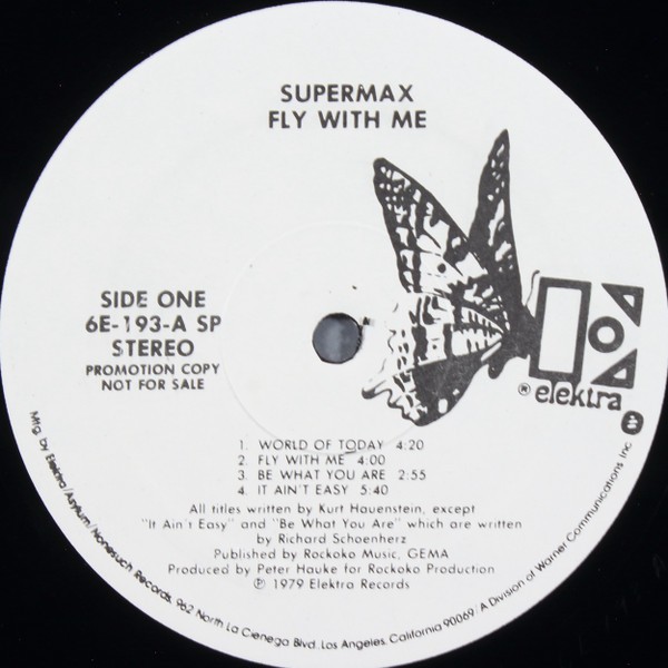 Supermax - Fly With Me 1979 LP, Album, Promo, SP Elektra 6E-193 Very ...