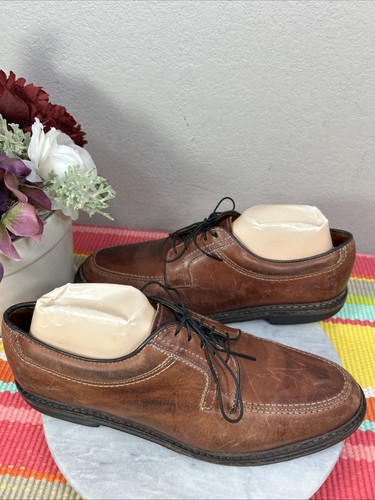 Allen Edmonds Wilbert Moc Toe Casual Brown Leather Derby Shoes Men’s ...