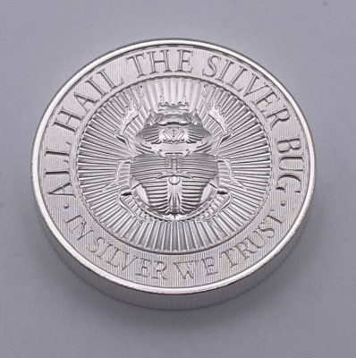 Scarab 2 oz .999 Fine Silver Round "Silver Bug Series" Intaglio BU | eBay