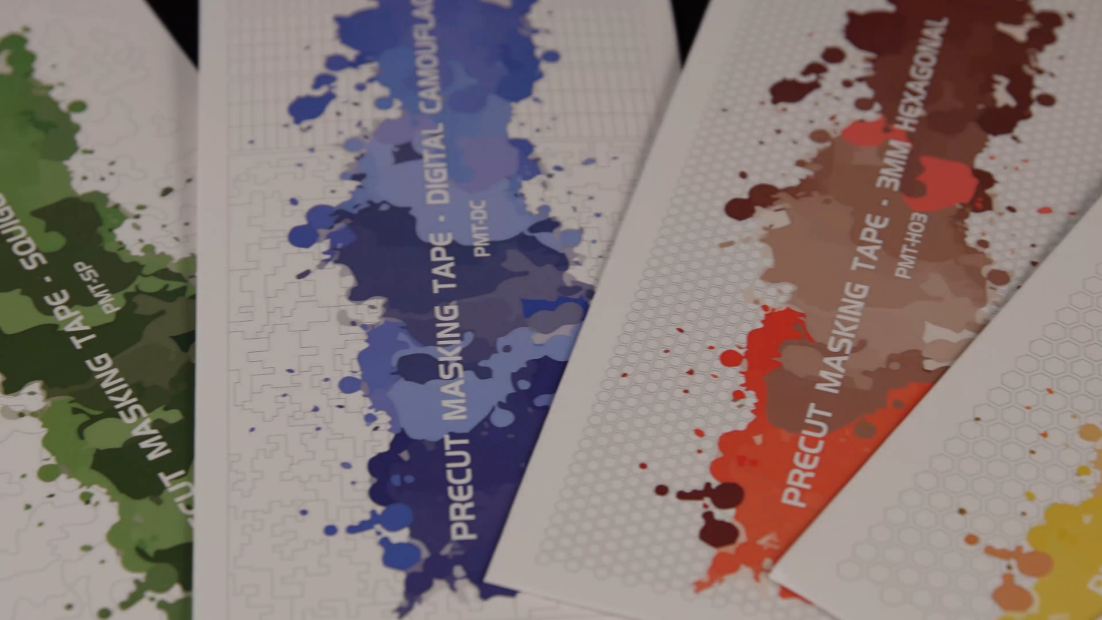 DSPIAE: Precut Camo Masking Tape - Hexagonal / Digital / Squiggle ...