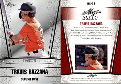 2023 Leaf Draft Silver Travis Bazzana RC Rookie #RS-78 Oregon State ...
