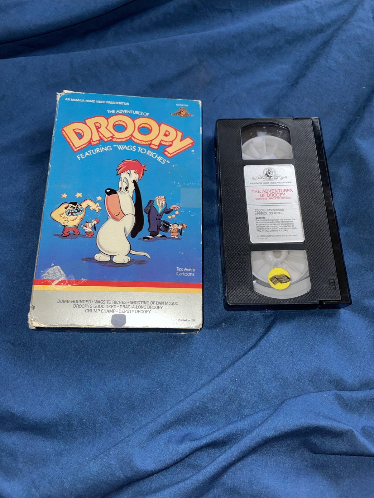 Adventures of Droopy VHS Tape Cartoon Big Box Animation vintage kids ...