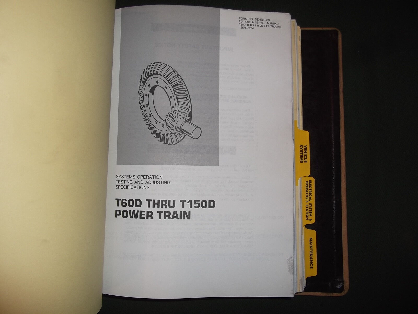 CAT CATERPILLAR T60D T70D T80D T90D T100D T125D SERVICE SHOP REPAIR ...