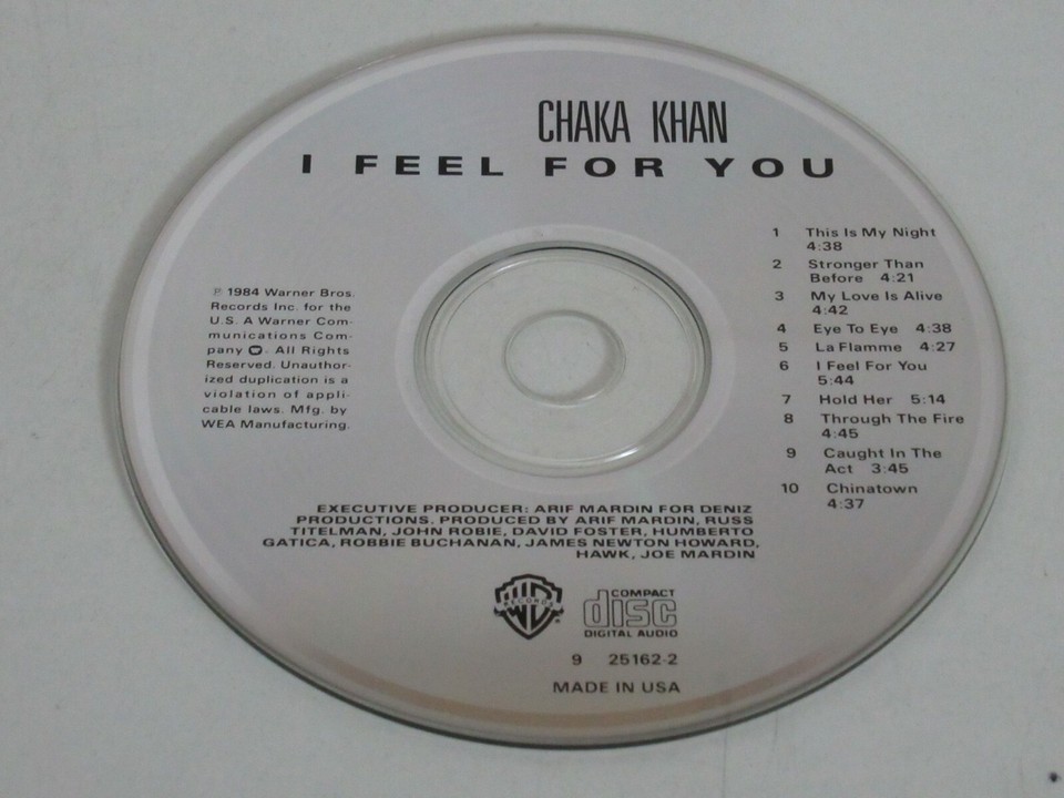 Chaka Khan ‎– I Feel for You /Warner Bros.Records ‎– 9 25162-2 CD Album ...