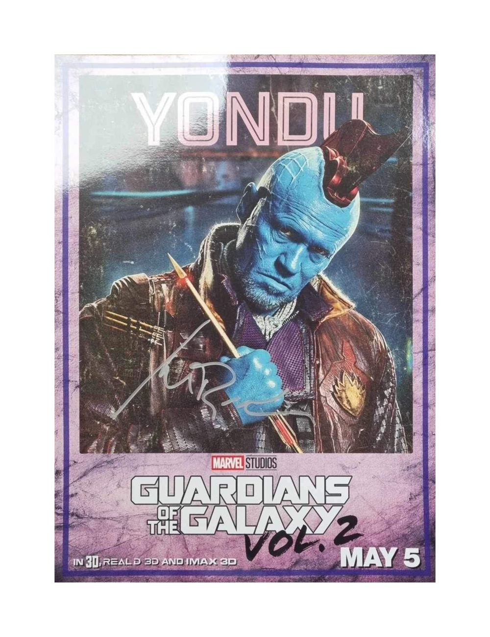 A3 Guardians Of The Galaxy Yondu Poster Signed by Michael Rooker + COA | eBay UK