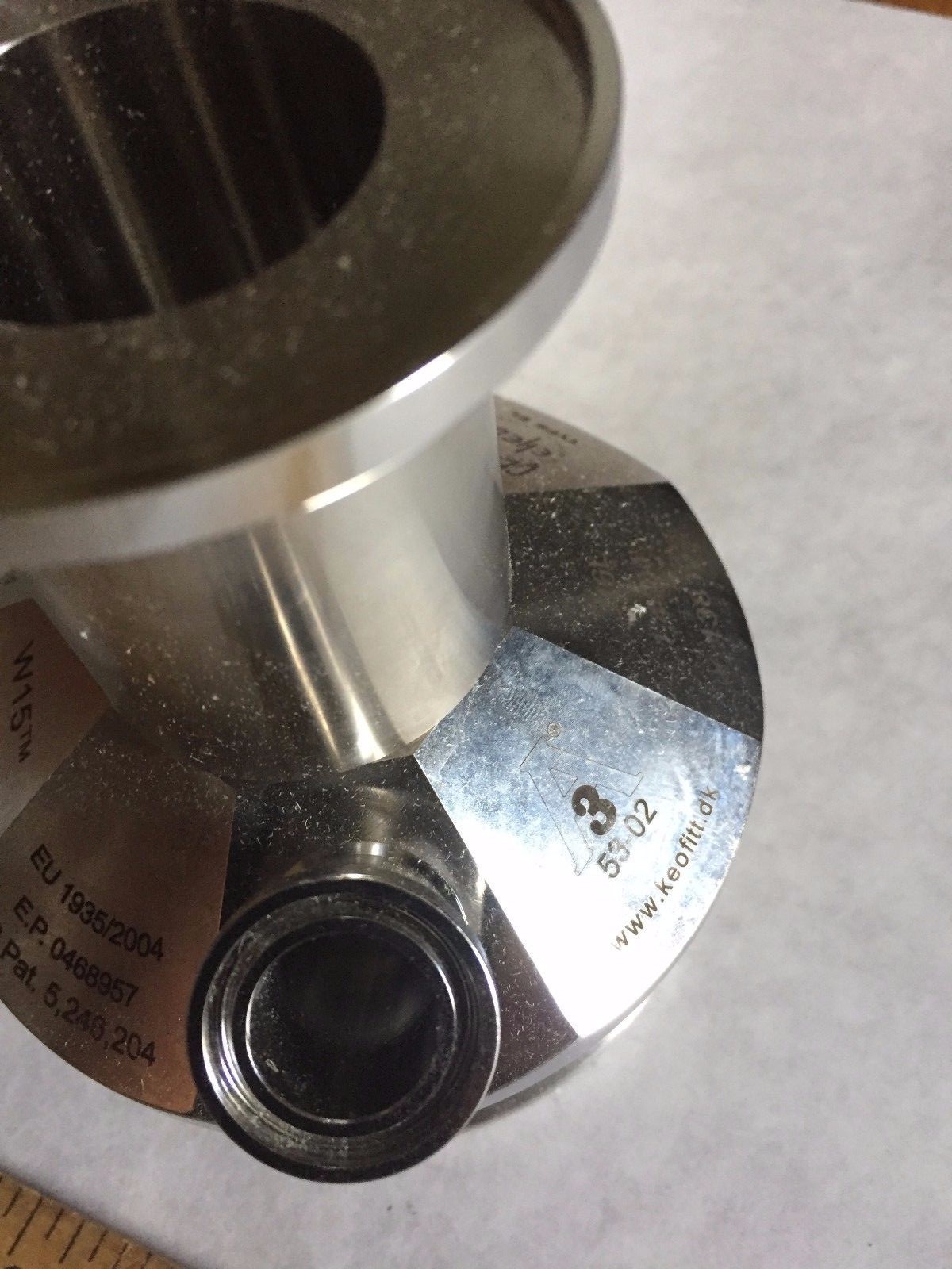 NEW KEOFITT 860003 W15,EHEDG EL,316L,53-02 VALVE BODY,3" CLAMP ...