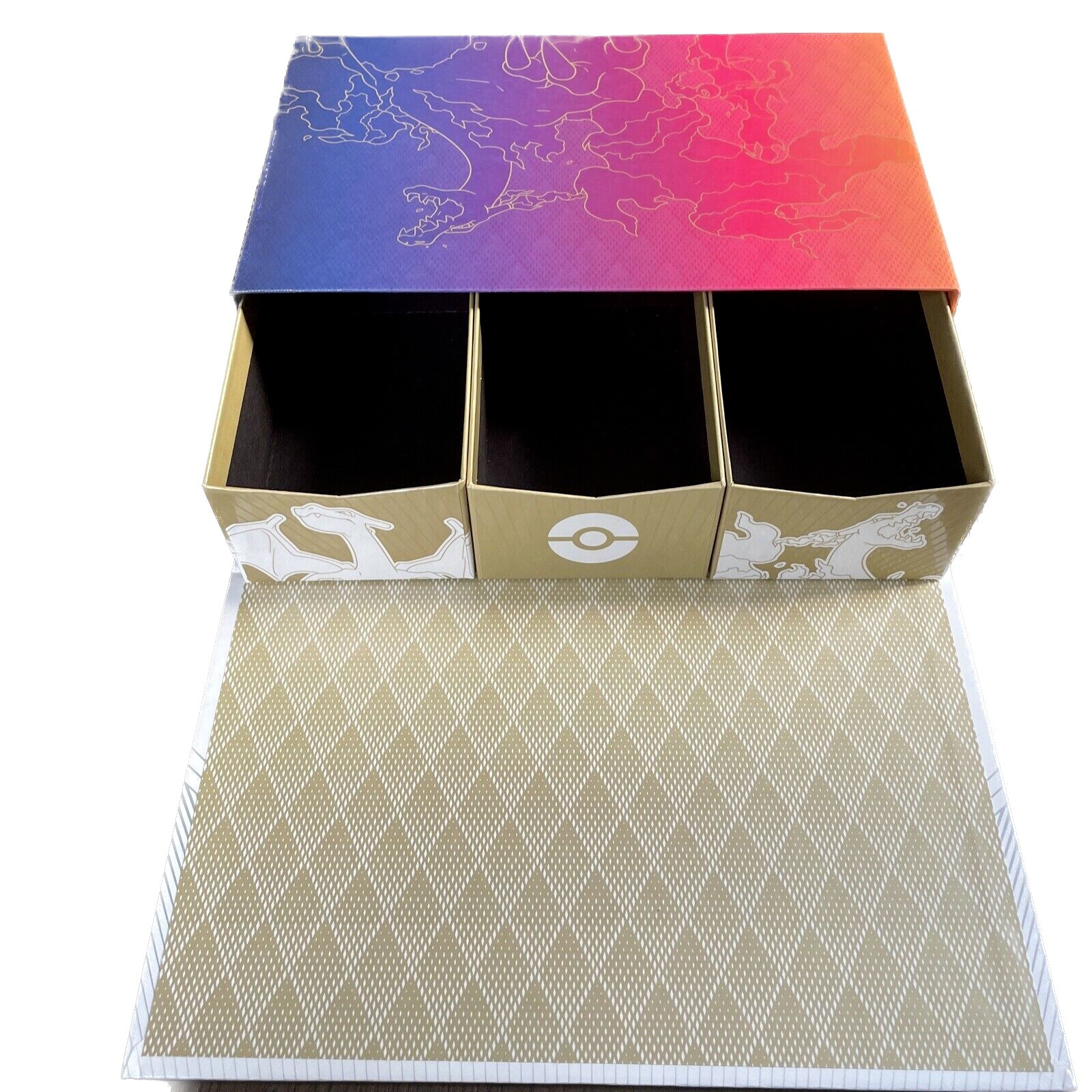 Charizard Ultra Premium Storage 3 Slide out Storage box & Pokemon ...