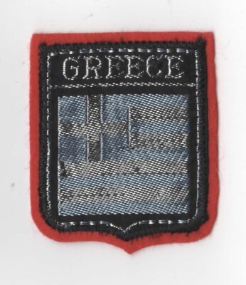 Greece Shield Greek Flag Patch BLK Bdr. [5D-873] | eBay
