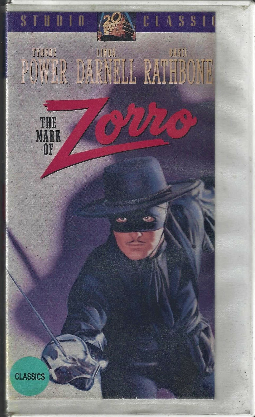 THE MARK OF ZORRO - RARE STUDIO CLASSIC ~ TYRONE POWER ~ VHS ~ NOT ...