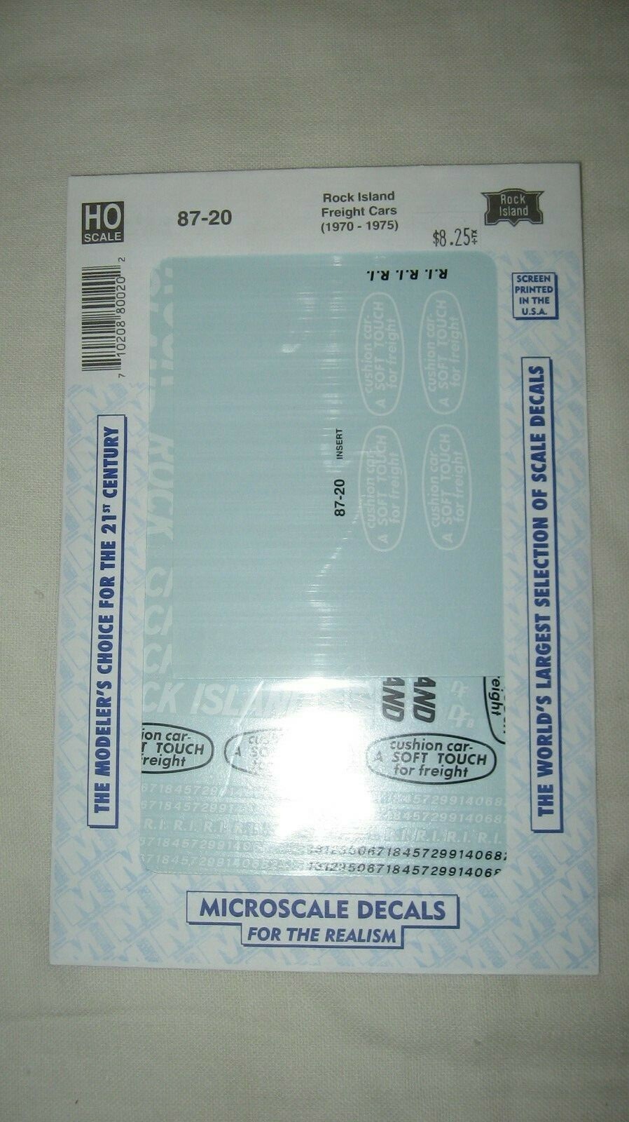 Microscale HO Decals Rock Island Freight Cars Boxcars (1970-1975) 87-20 ...