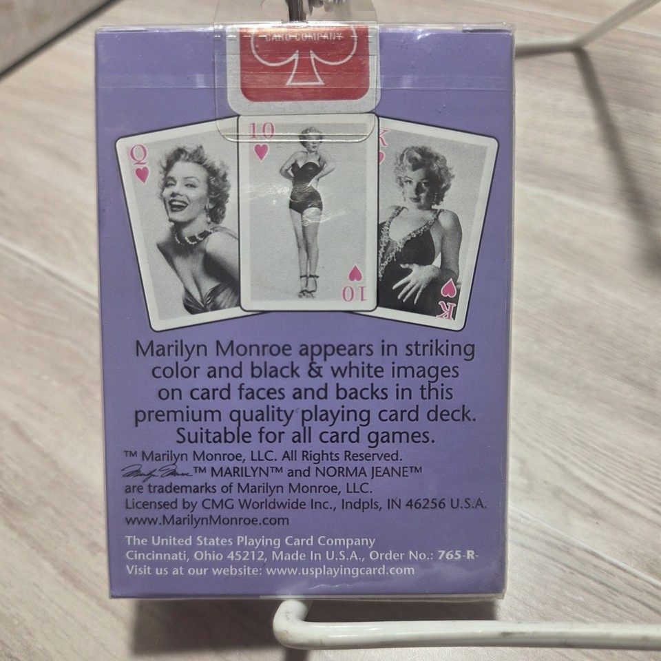 New Sealed Marilyn Monroe Playing Cards Purple Collector's Deck by ...