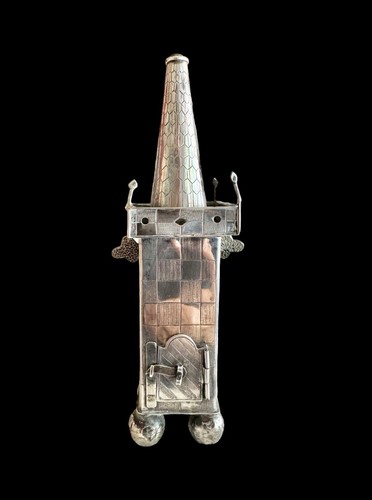 Antique German Solid Silver Jewish Judaica Spice Tower Besamim Havdalah ...