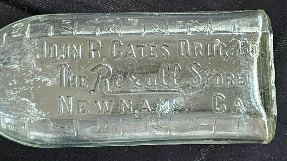 John R. Gates Drug Co. Rexall Store Bottle Newnan, Ga | eBay