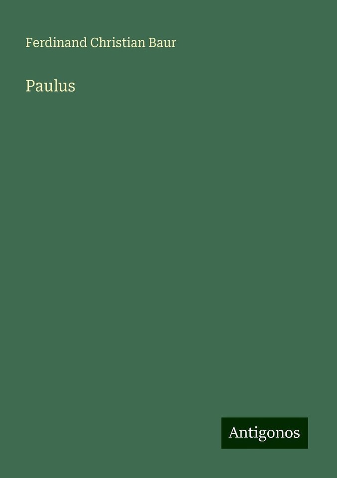 Ferdinand Christian Baur | Paulus | Taschenbuch | Deutsch (2025) | eBay
