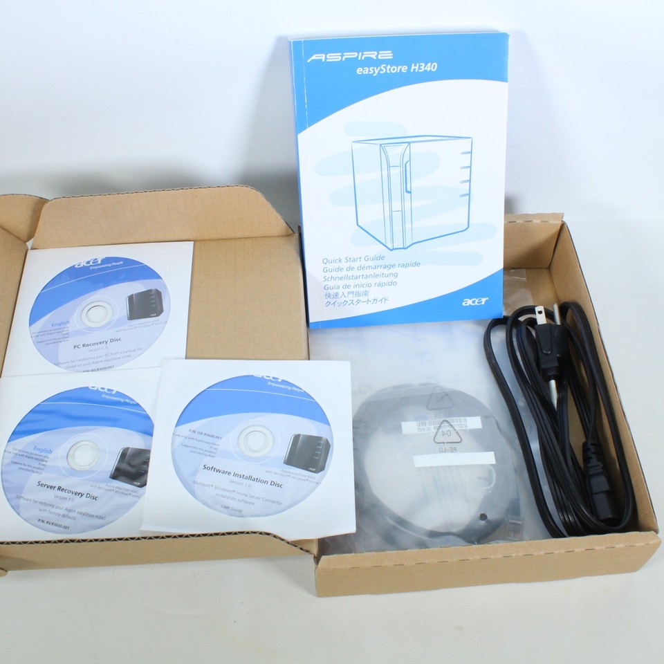 ACER ASPIRE EASYSTORE H340 WINDOWS HOME SERVER - NO HARD DRIVES | eBay