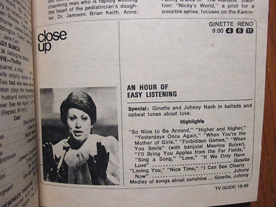 April 12, 1974 TV Guide(GINETTE RENO/SALLY FIELD/THE WALTONS/MRS. EARL ...