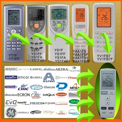 GREE GE TRANE Air Conditioner Remote Control YT1F YT1FF YS1F YS1FF ...