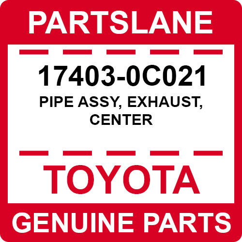 17403-0C021 Toyota OEM Genuine PIPE ASSY, EXHAUST, CENTER | eBay