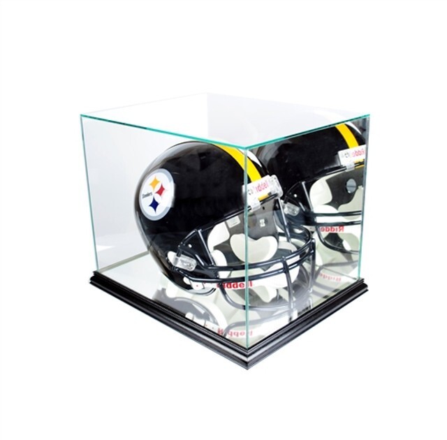 Real Glass Football Helmet Display Case Full Size Helmet Case UV ...