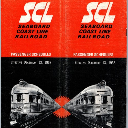 Dec 1968 Seaboard Coast Line Railroad Public Timetable Passenger Schedule SCL 4L | eBay