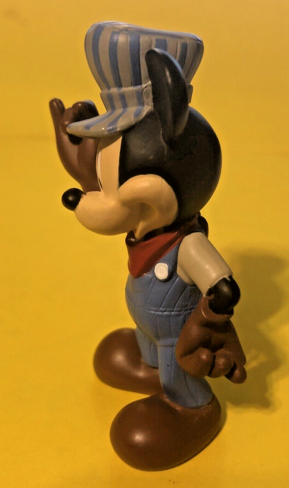 MICKEY MOUSE Disney Train Conductor PVC Cake Topper 3” Figure Figurine ...