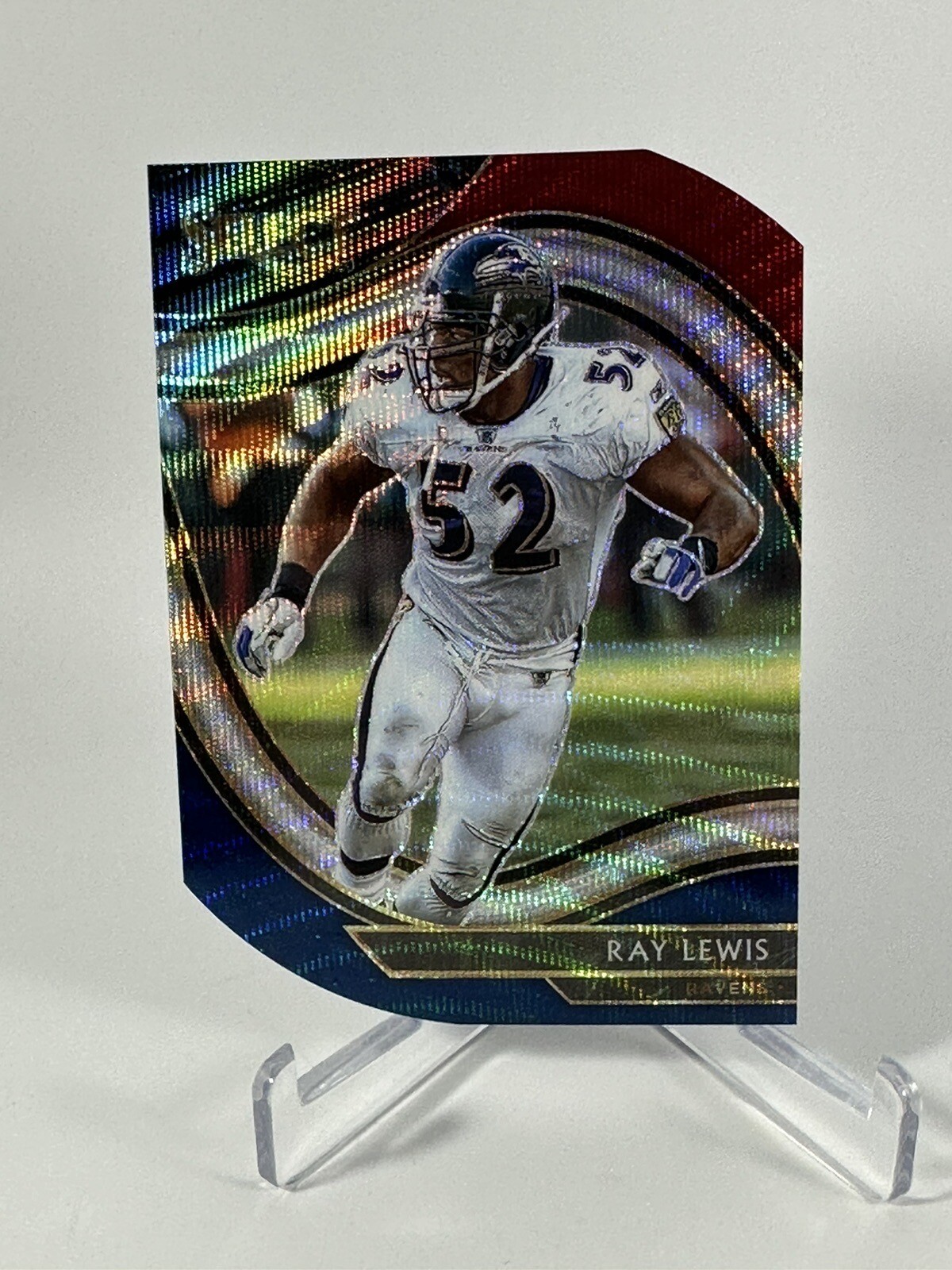 Ray Lewis 2020 Panini Select Field Level Die Cut Tri-Color Prizm #318 ...