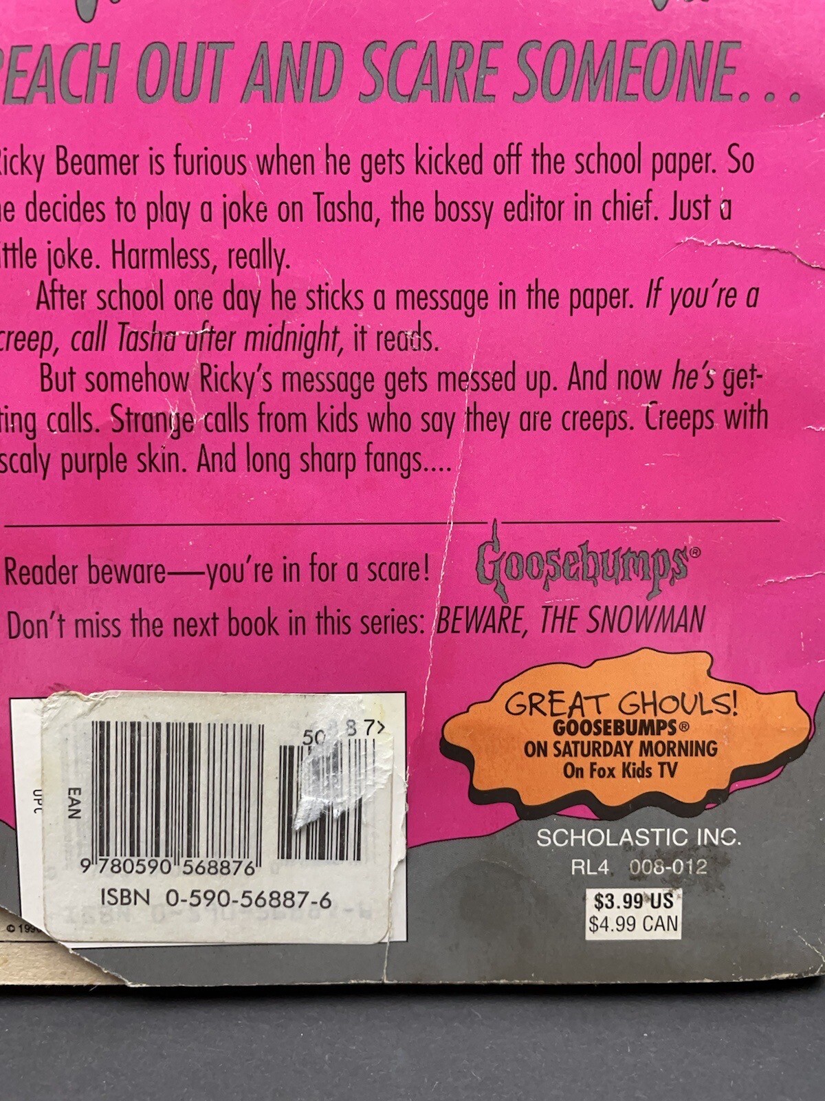 Goosebumps Book #50 Calling All Creeps! First Print R.L. Stine 1996 | eBay