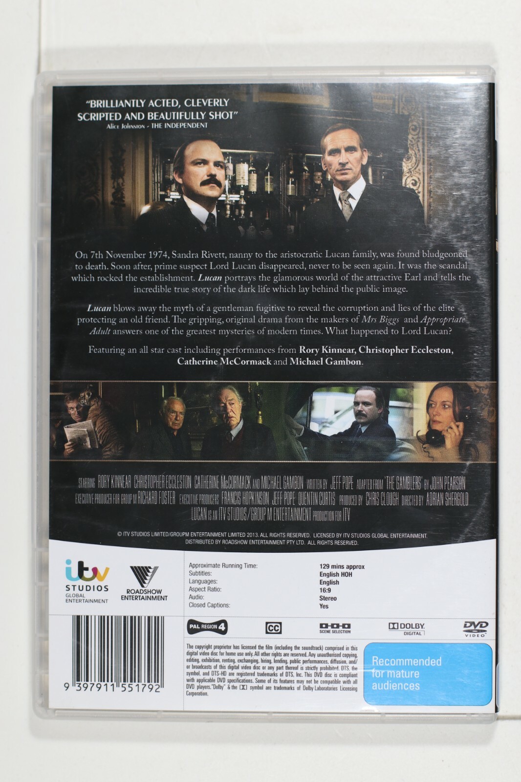 Lucan (DVD, 2013) Rory Kinnear, Christopher Eccleston - Region 4 ...