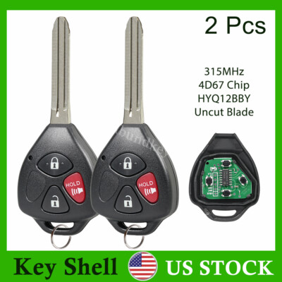 2 For 2006 2007 2008 2009 2010 Toyota RAV 4 Rav4 Keyless Remote Car Key ...