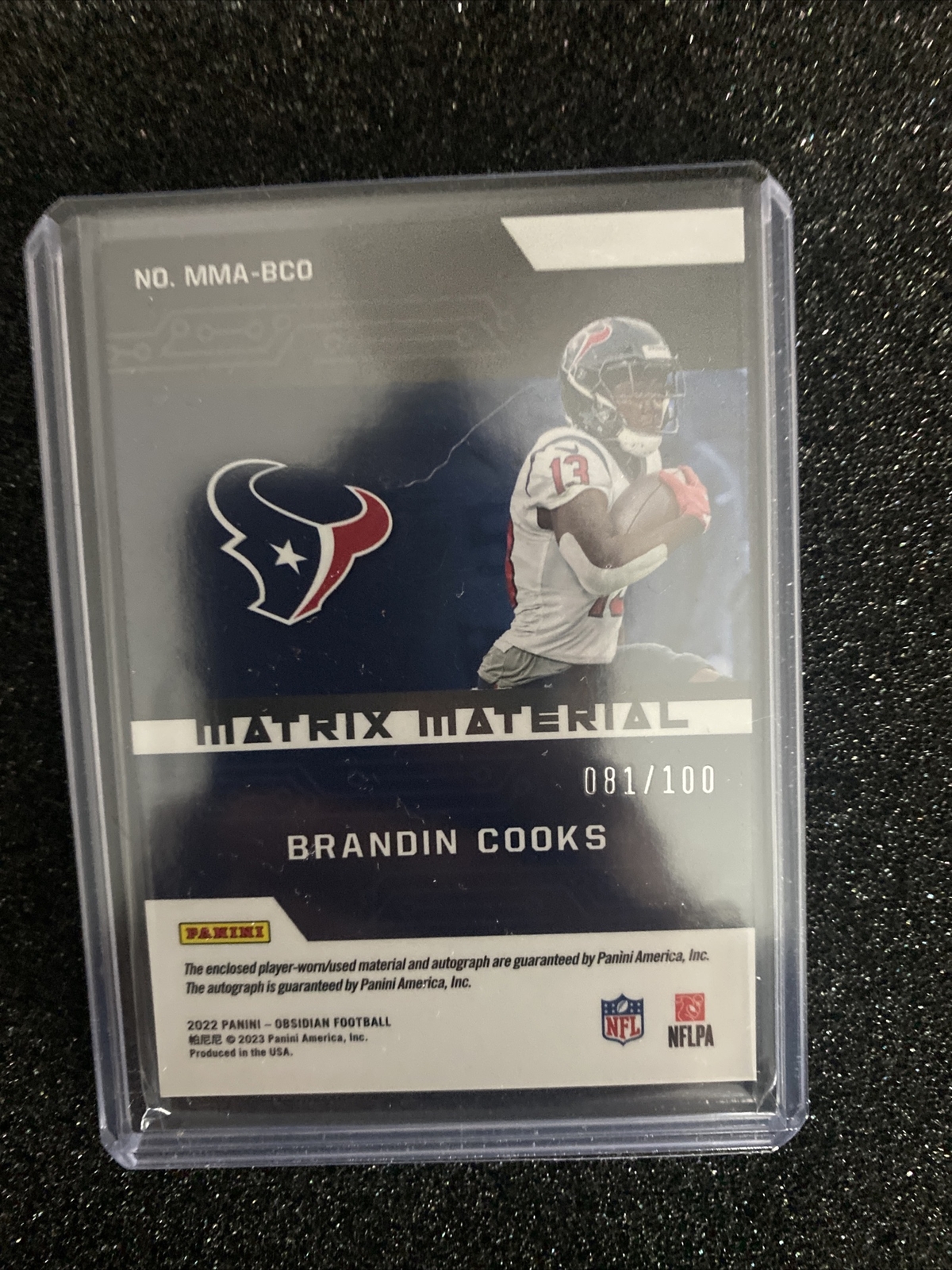 2022 Panini Obsidian Matrix Material Auto /100 Brandin Cooks #MMA-BCO ...