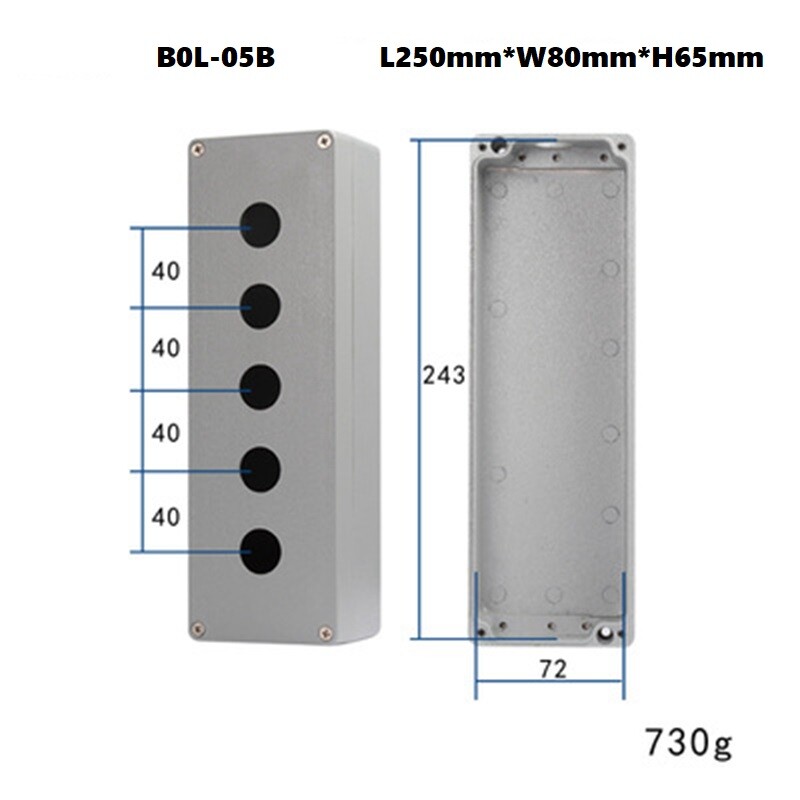 22mmMetal Cast Aluminum Button Box Waterproof Junction Box Waterproof ...