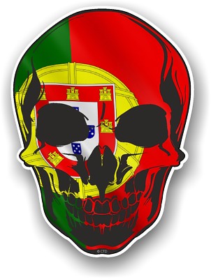 OLD Gothic Skull Design With Portugal Portuguese Flag car vinyl sticker 80x110mm | eBay