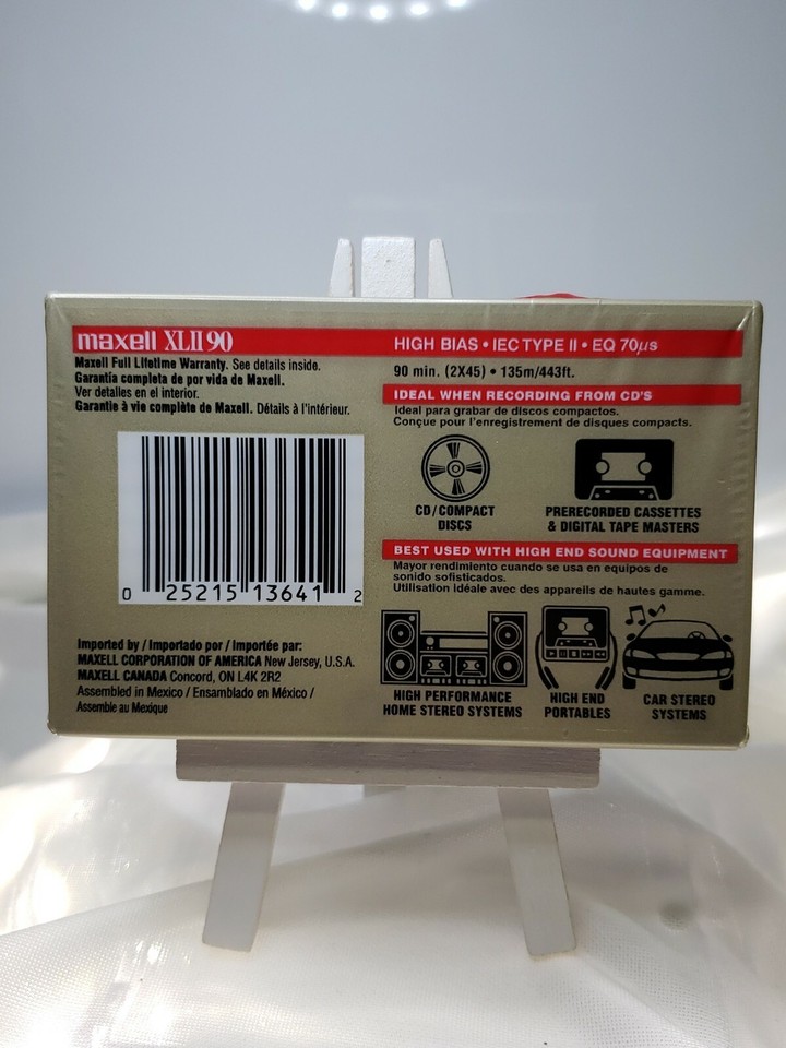 Maxwell Audio Cassette High Bias XLII 90 Minutes Sealed 25215136467| eBay