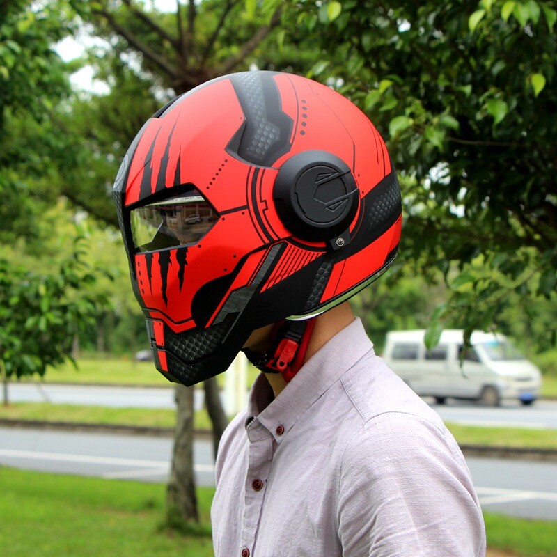 Motobike Full Face Helmet Spider Motorcycle Modular Helmets man Street ...