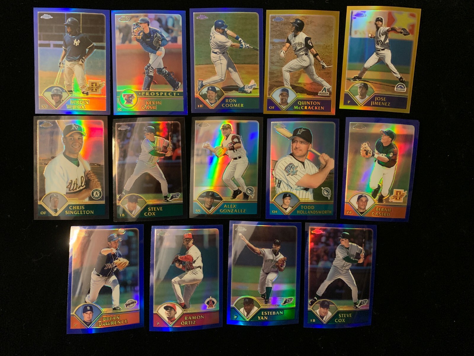 2003 Topps Chrome Baseball Refractors - choose from list - Nrmt+ w ...